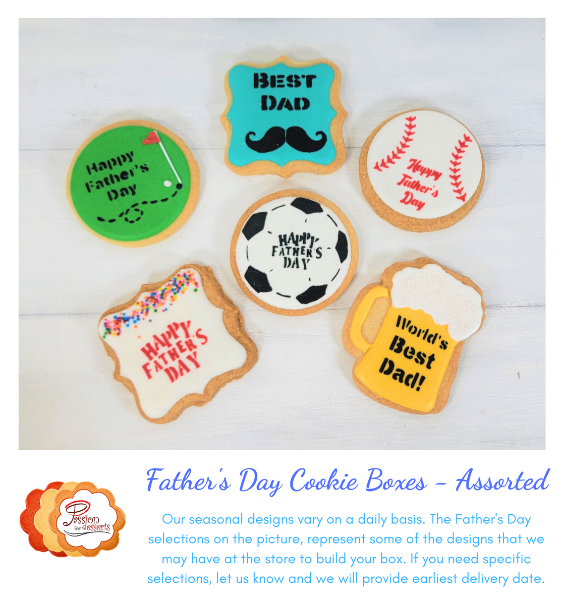 Father's Day Assorted Cookie Boxes – Passion for Desserts