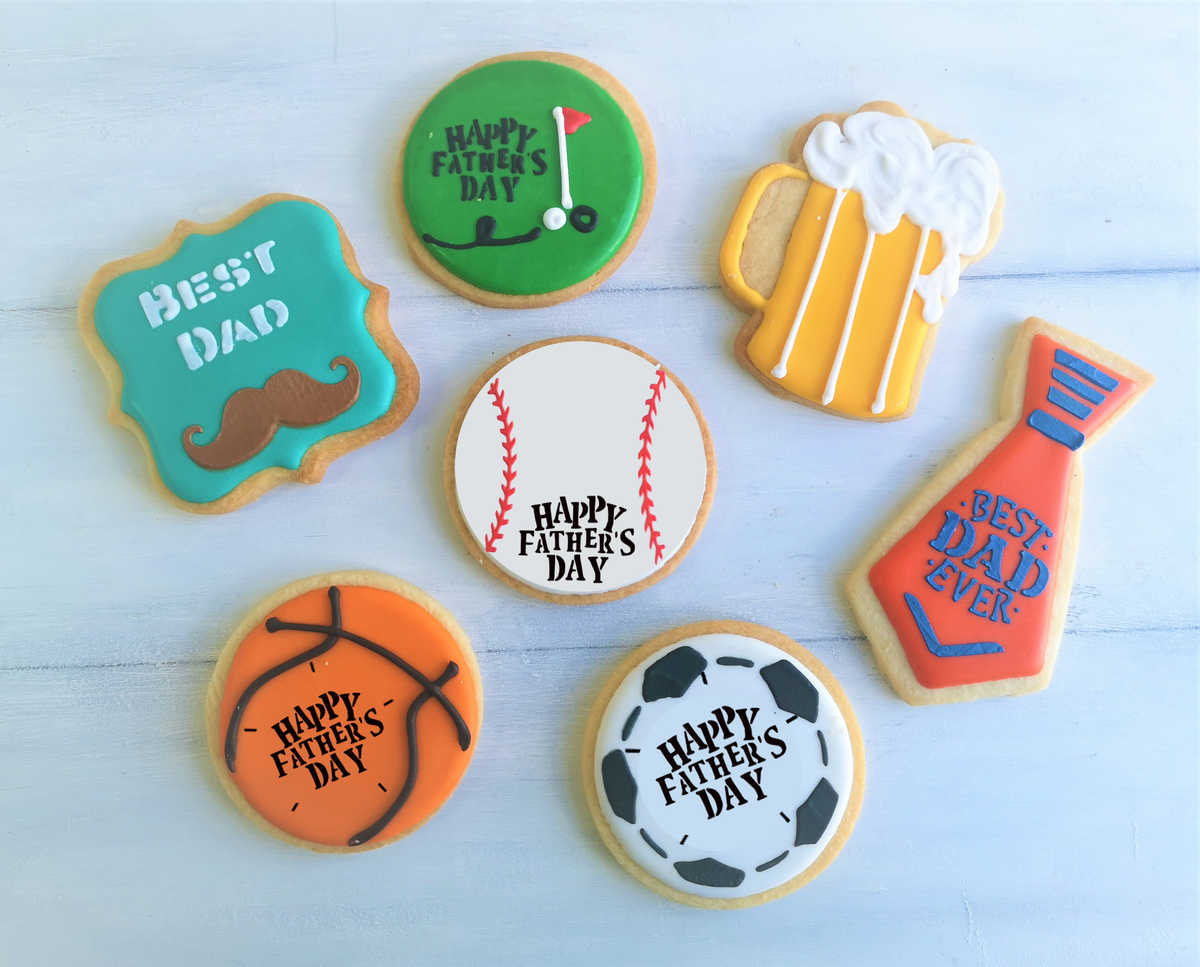 Father's Day 12 Assorted Shortbread Cookies 3 - Individually wrapped ...